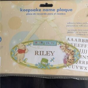Disney | Other | Disney Baby Keepsake Name Plaque Winnie The Pooh Hunny ...